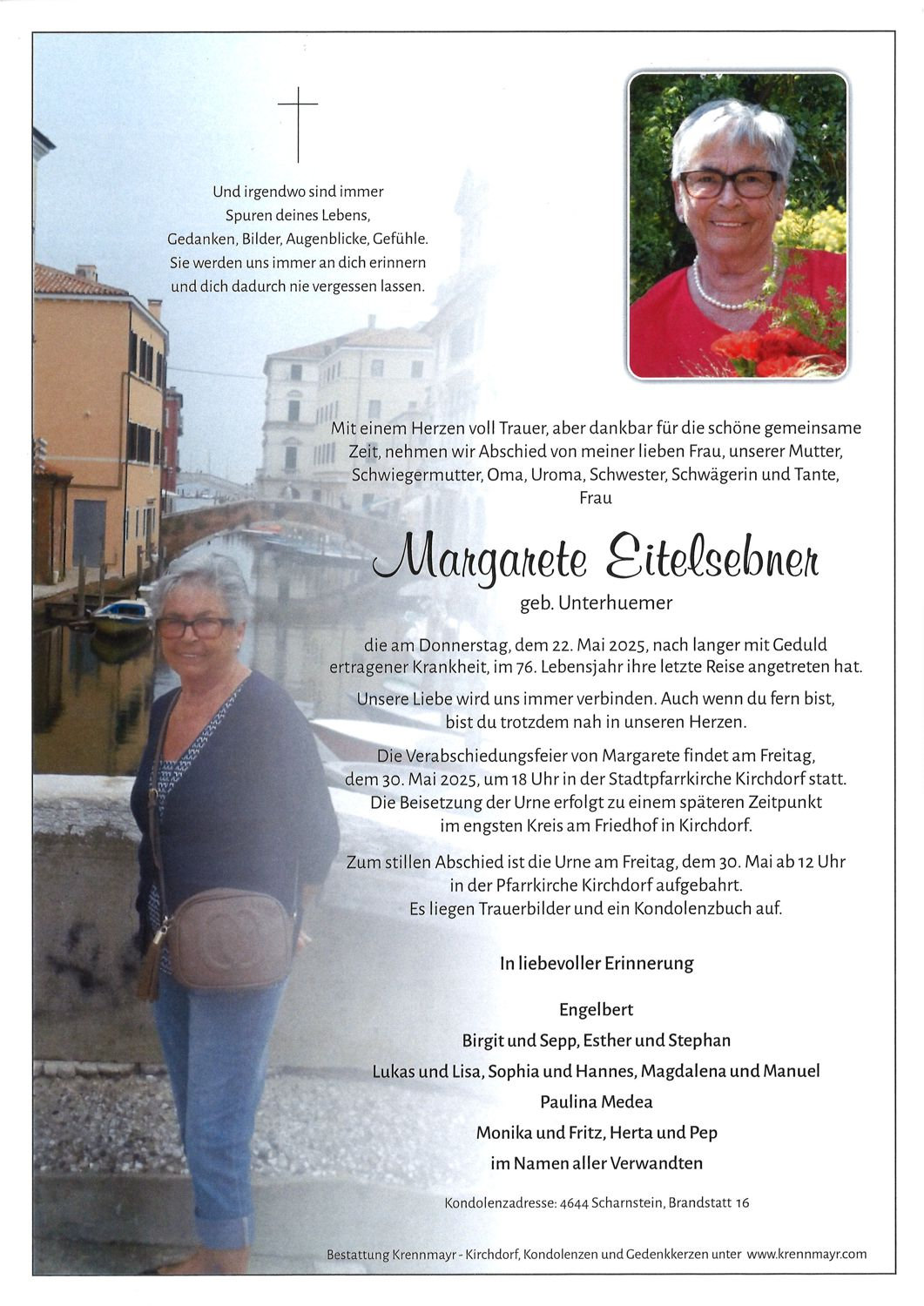 Todesfall Maragrete Eitelsebner